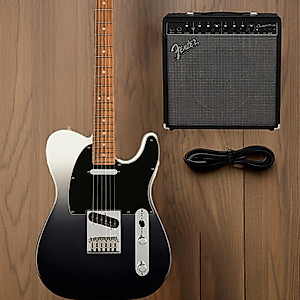 Fender 6 String Solid-Body Electric Guitar, with 2-Year Warranty, Right, Silver Smoke (0147333336)