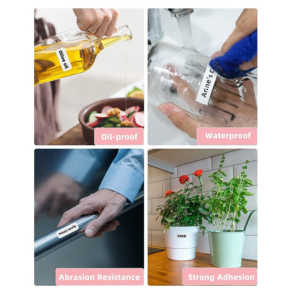 Phomemo Label Makers with Tape- Q31 Mini Label Maker Bluetooth Labeler Machine with 6 Tapes, Compatible with iOS & Android, Great for Home, Office, Organization, USB Rechargeable Labeler, Pink