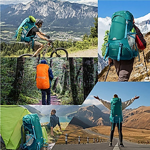 HOMIEE 50L Hiking Backpack Travel Bag Waterproof Camping Backpack with Rain Cover Lightweight Backpacking Backpack Rucksack