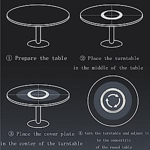8-28 Inch Aluminium Lazy Susan Turntable Bearing Round Table Swivel Base Rotating Bearing Turntable 360 Degree Rotating For Dining Table TV Computer Monitor