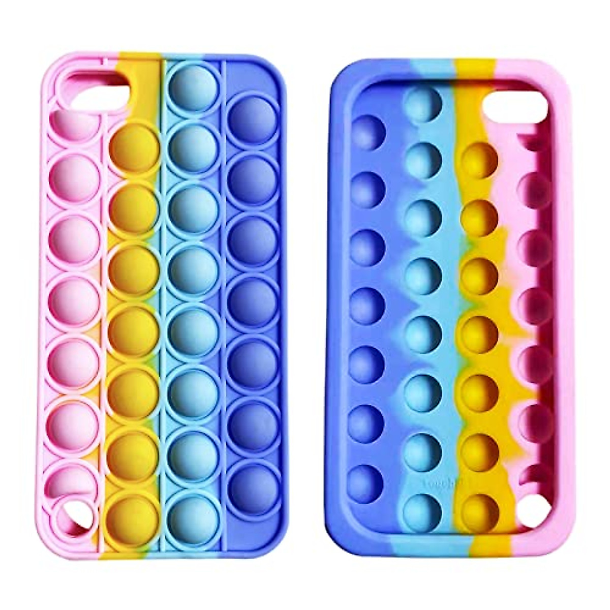 Case for iPod Touch 7 Cute Bubble Pop iPod Touch 6/5 Case Push Fidget Sensory Soft Silicone Stress Reliever Cover Compatible with iPod Touch 5th/6th/7th Generation