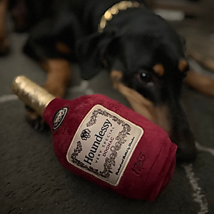Houndessy Plush Toy - Funny Alcohol Dog Toy - Squeaky Dog Toys for Small, Medium, and Large Dogs - Dog Accessories - Puppy Supplies - Cool Puppy Toys