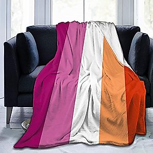 LGBT Gay Lesbian Flag Super Soft Fuzzy Warm Cozy Micro Fleece Blanket Air Conditioning Blankets Suitable for Sofa Bed Couch 50"x40"