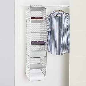 Home Basics Chevron Collection Storage and Organization (6 Shelf Closet Organizer)