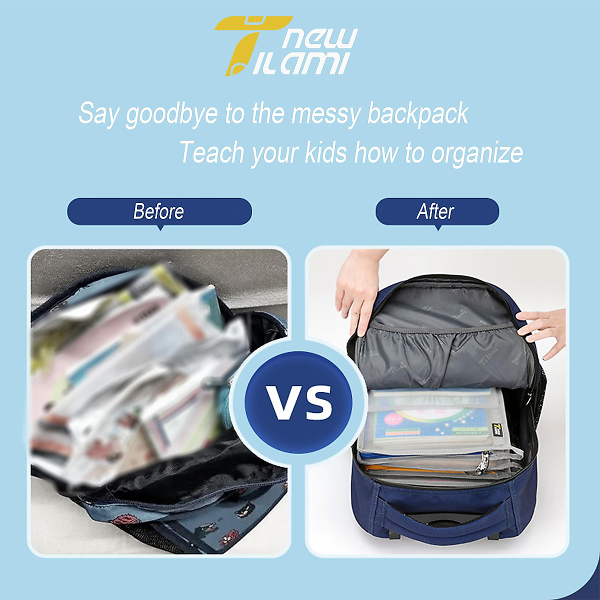 NEW TILAMI Mesh Zipper Pouch Bags - Durable high-Strength Nylon, Premium ABS Zipper - A4 Size Clear Mesh Bags with Zipper File Organization for School,Office,Travel (6 Pack)