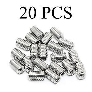 Pro Bamboo Kitchen 20pcs Socket Set Screws 5/16-18x1/2 inch Stainless Steel Screw Headless Hexagon Socket Set Stop Screw