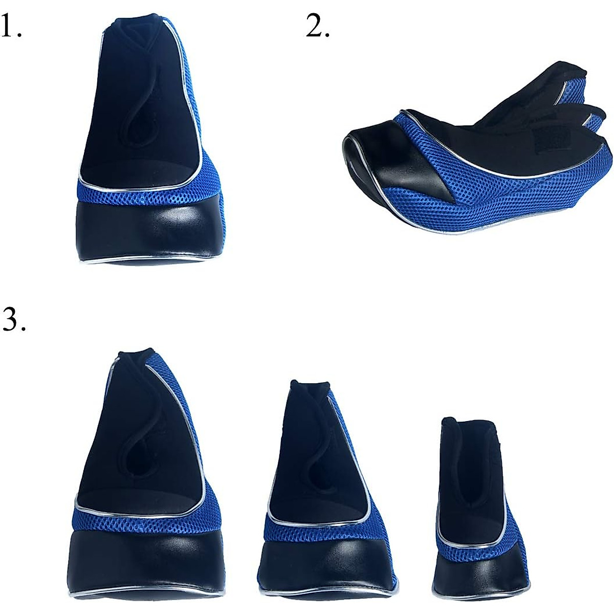 Andux Golf 460cc Driver Fairway Wood Club Head Covers Hook & Loop Set of 3