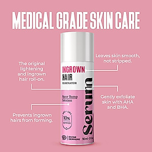 Razor Bump Stopper with Dark Spot Remover, Ingrown Hair Treatment for Bikini Area and Razor Bumps Treatment - Salicylic Acid After Shave Solution for Ingrown Hairs & Razor Burns