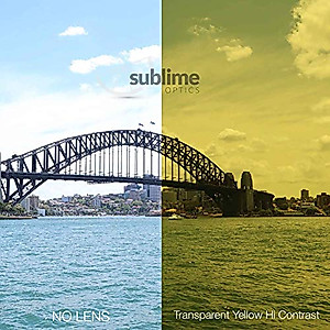 Sublime Optics Replacement Lenses for BOSE Tenor - Clear and 11 color choices (Transparent Yellow 71% Blue Block NON POLARIZED)