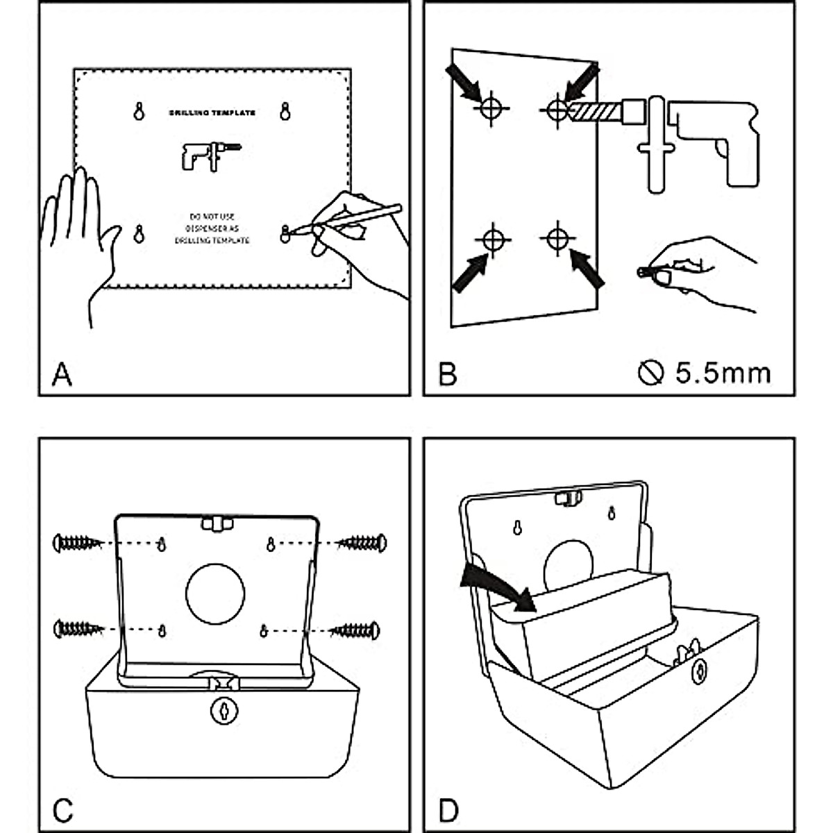 Paper Towel Dispenser Wall Mount for Toilet, Bathroom Paper Towel Holder, Commercial Paper Towel Dispenser for Trifold Paper & Multifold Paper Towels, Silver