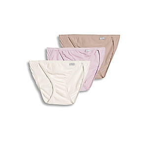 Jockey Women's Underwear Elance String Bikini - 3 Pack, Ivory/Light/Pink Shadow, 6
