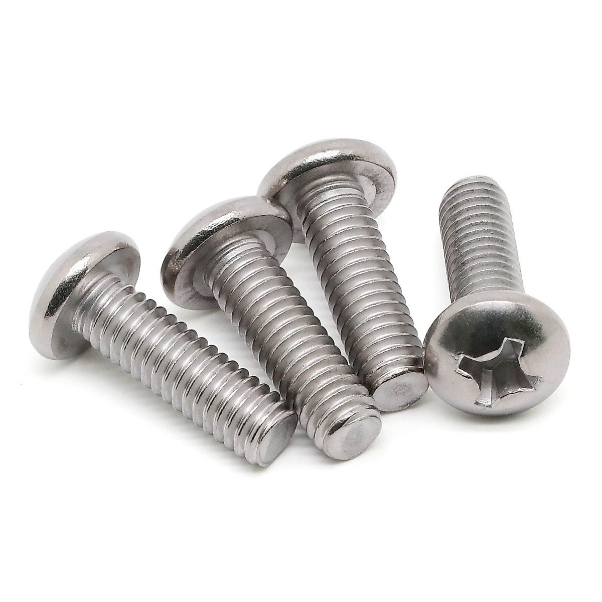 8-32 x 1" (1/4" to 3" Available) Pan Head Machine Screws, Full Thread, 304 Stainless Steel 18-8, Pack of 100