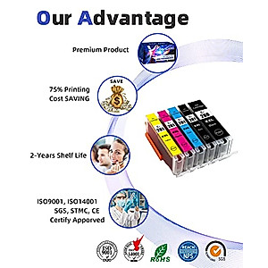 BAALAND Compatible Ink cartridges Replacement for Canon PGI-280XXL CLI-281XXL PGI280 XXL CLI281XXL Used in Canon PIXMA TS9120 TR7520 TR8520 TS6120 TS6220 TS8120 TS8220 TS9520 TS9521C (5 Pack)
