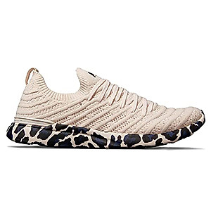 APL: Athletic Propulsion Labs Women's Techloom Wave Shoes, Creme/Black/Leopard, 7.5
