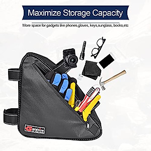 For Talon 1000 Storage Bag Accessories, Hutexcio UTV Triangle Corner Bags Side Pillar Gear Bags for Talon 1000R 1000X 1000X4 2019 2020 2021 2022 2023 (2 Pack,Black)