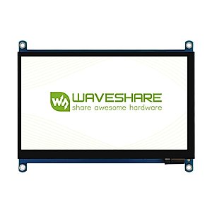 waveshare 7inch QLED Quantum Dot Display Compatible with Raspberry Pi 4B/3B+/3A+/2B/B+/A+/Zero/Zero W/WH/Zero 2W CM3+/4 Capacitive Touch 1024×600 Resolution Supports Jetson Nano/Windows