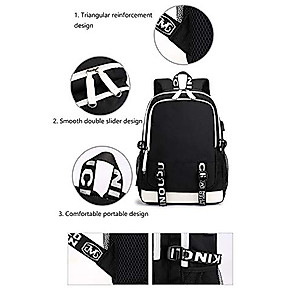 WZCSLM backpack,Travel Business Anti Theft Slim Durable Laptops Backpack with Audio Cable USB Charging Port (black)