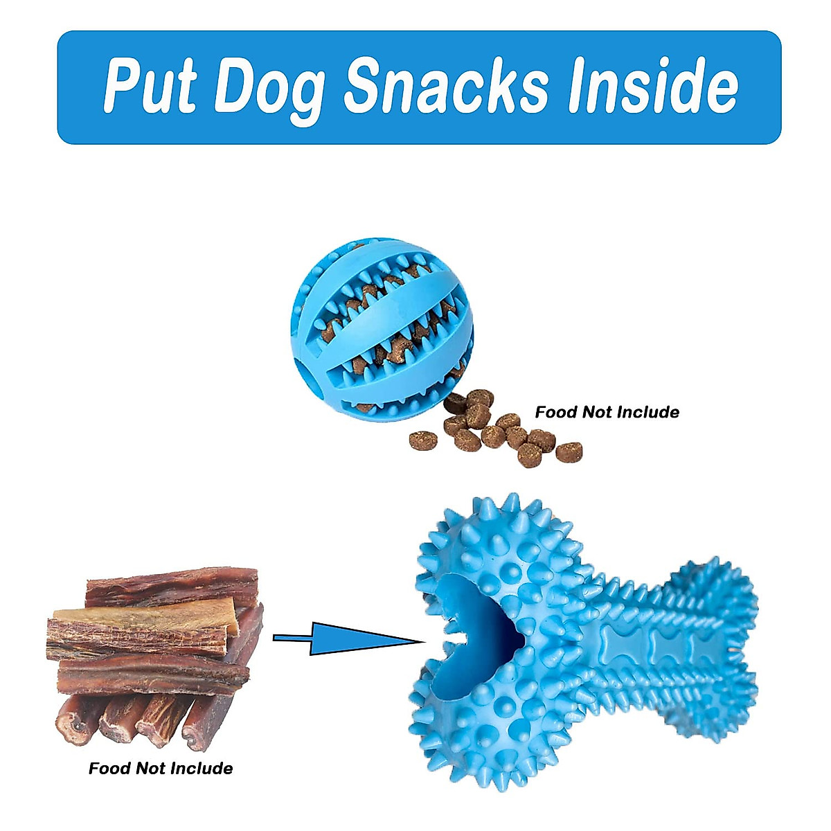 DGAGRCHEW Puppy Toys for Teething, Puppy Chew Toys for Small Dogs, Treat Dog Toys for Small Dogs 0-6 Months (Blue)