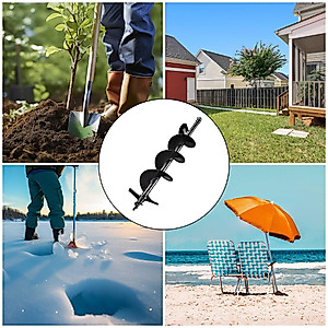 YesHom 6" Earth Auger Drill Bit for Planting Flower Fence Post Hole Digger Gardening DIY Projects