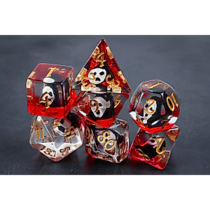 3DEGOS Horror Boogeyman of Evil DND Dice Set for Dungeons and Dragons Gifts, D&D, D and D, Pathfinder, Accessories, D20, Polyhedral, Resin Dice, Metal, Dice Tray, Tower, Bag, Box
