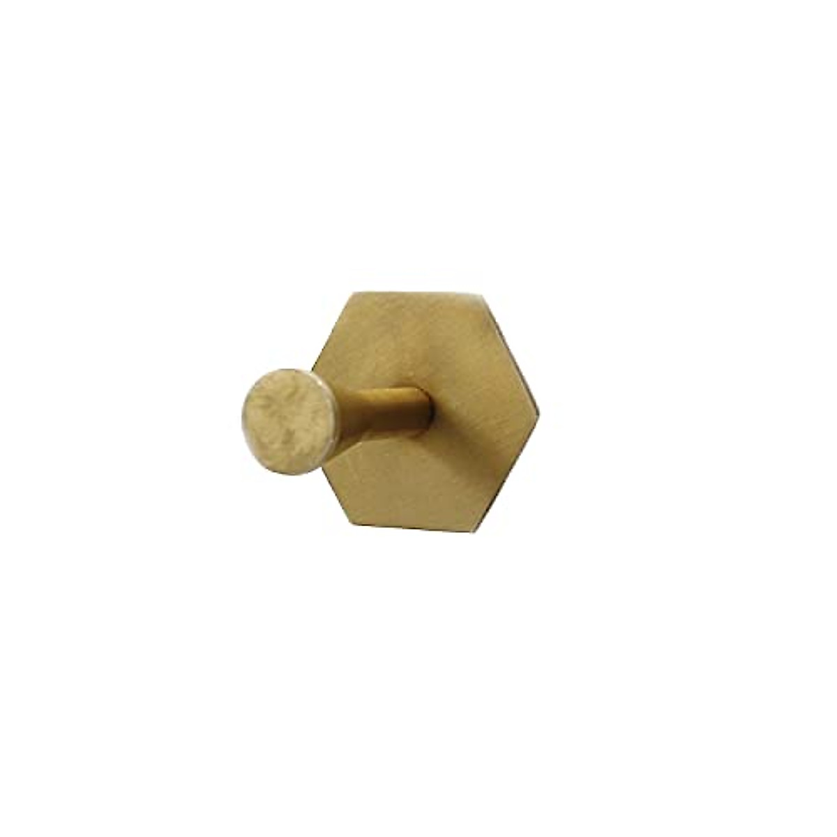 Woodlands Home, Antique Brass Self Adhesive Towel & Robe Hook, Modern Geometric Base, Pack of 4