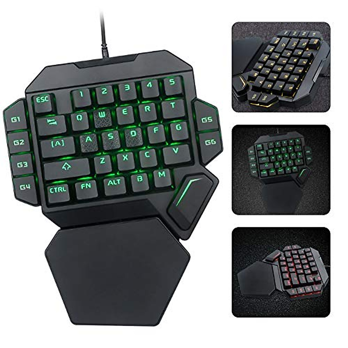 Diydeg Gaming Keyboard, Black RGB Blacklight Mechanical Keyboard, for Win 2000/Win XP/Win ME/Vista/Win7/Win8/WIN10