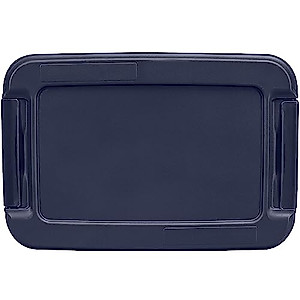 Home Logic 6.5 Qt. Latch Lid Storage Tote, Clear/White, 8/Pack (HLCOM7249010759)