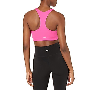 Amazon Essentials Women's Active Sculpt V-Neck Medium Support Sports Bra, Neon Pink, X-Large