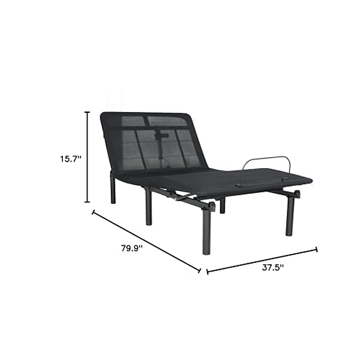 ccko Electric Adjustable Bed Frame with Independent Head & Foot Incline, Twin XL Adjustable Bed Base Motorized Bed Frame with Wireless Remote Control and Quiet Motor, Quick and Easy Assembly