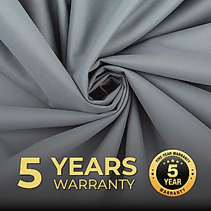 Zober BBQ Grill Cover - 44 Inch Waterproof Double Layered Fits Weber Gas Grill Cover Charbroil Grill & Smoker - Gas Grill Covers w/ Air Vents, Dual Handles - 600D Oxford Fabric, Gray