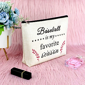 Sfodiary Baseball Lover Gift for Women Makeup Bag Baseball Theme Gift Baseball Gift for Girls Cosmetic Bag Best Friend Birthday Gift for Her Thank You Gift Graduation Gift Travel Cosmetic Pouch
