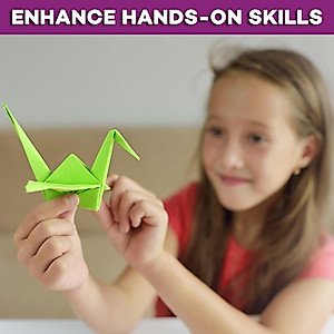 Origami Paper Kit - 50 Projects, 450 Sheets of Colored and Patterned Paper - Hours of Creative Fun for Kids and Adults