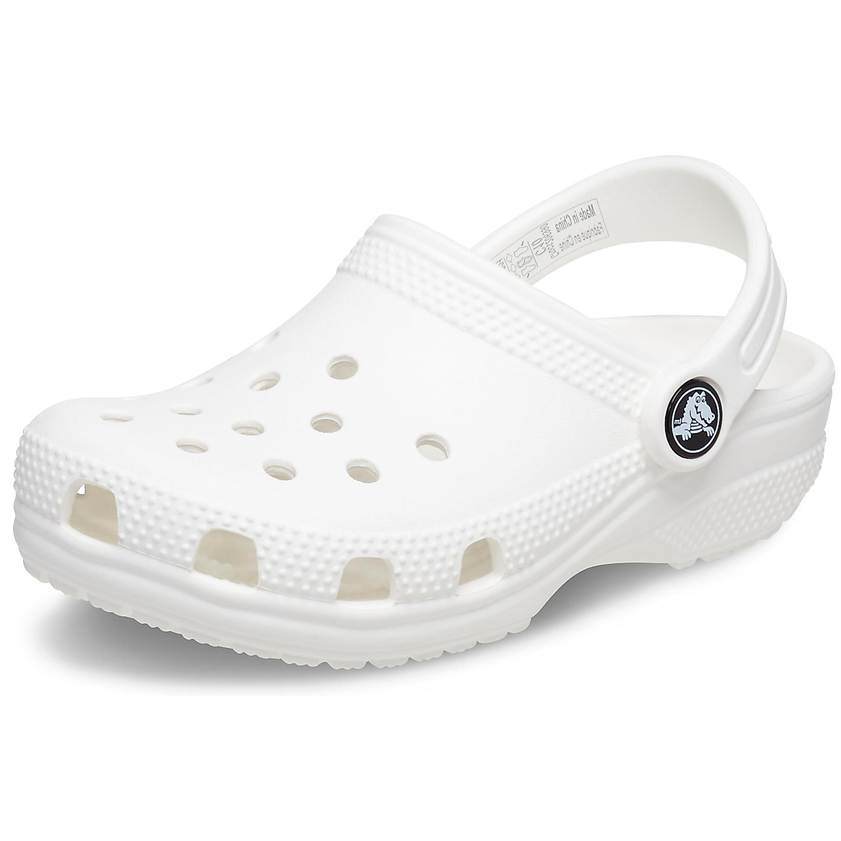 Crocs Kids' Classic Clog , White/White, 4 Big Kid
