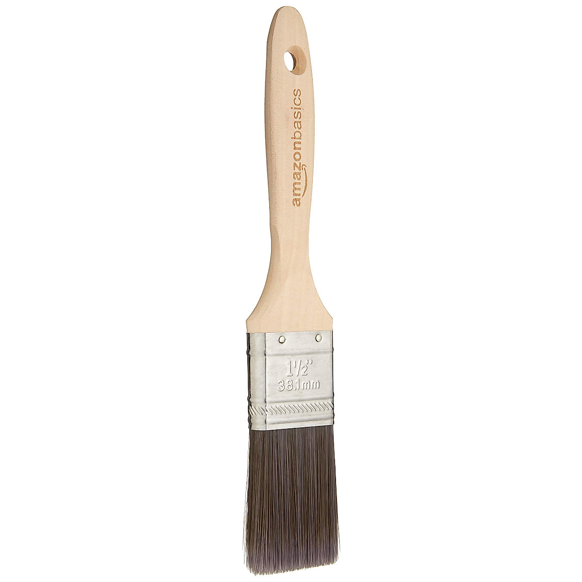 Amazon Basics 1-1/2" Flat Edge Master Pro Paint Brush, Brown