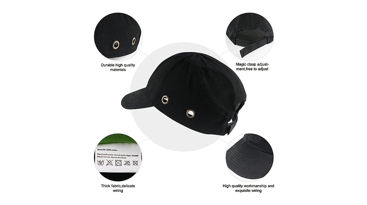 Lightweight Safety Bump Cap - Stylish Head Protection Hat