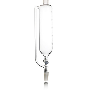 Autoark 500ml Pressure Equalizing Addition Funnel,Borosilicate Glass Dropping Funnel 24/40 Joint with PTFE Stopcock for Laboratory,AIS-005