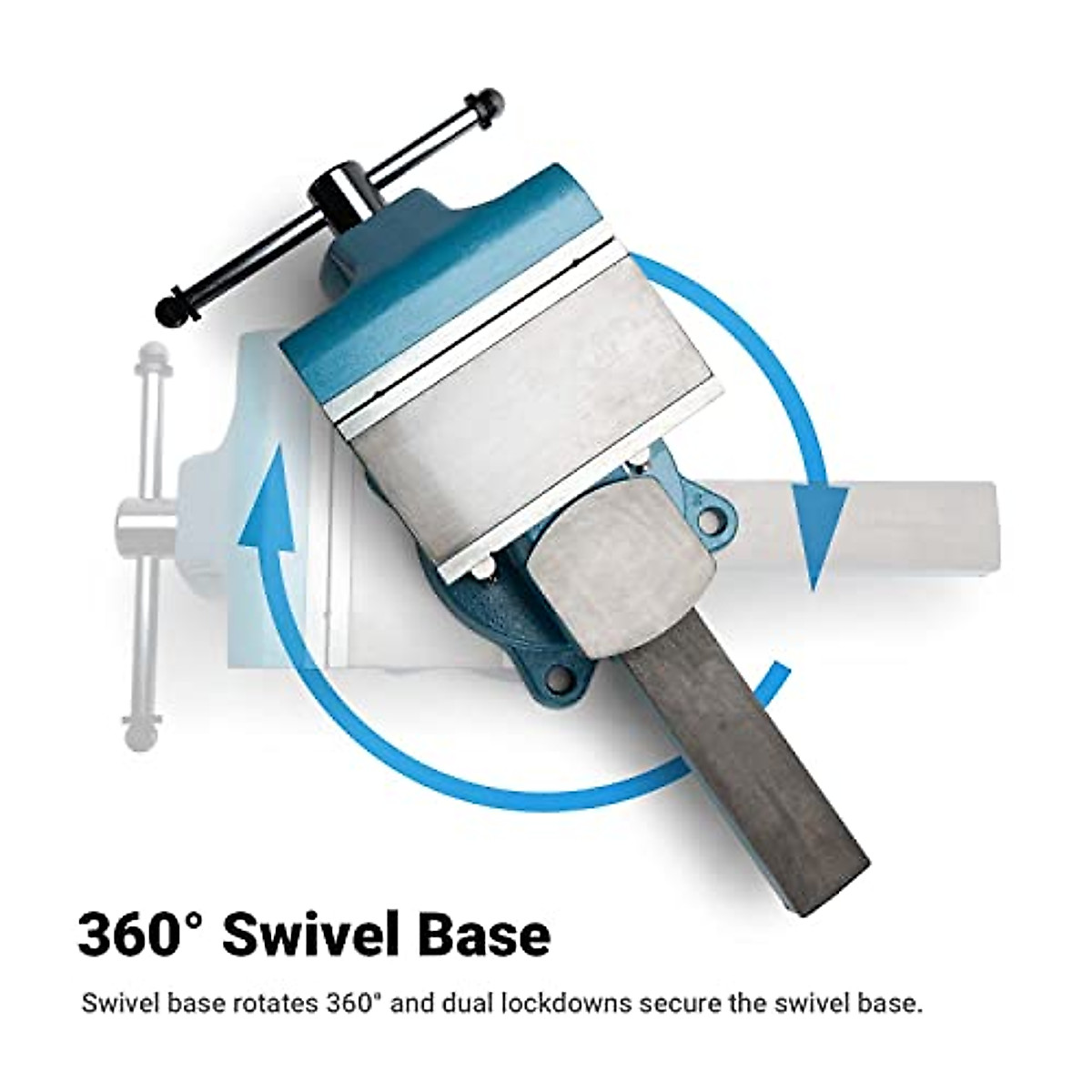 Capri Tools 8 in. Reversible Bench Vise, 8 in. Jaw Width, 8.3 in. & 12.2 in. Jaw Opening