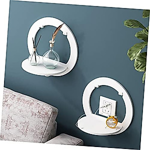 Garneck 3pcs File Cabinets for Home Office Laundry Room Shelves Kitchen Shelf Flower Pot Shelf Display Plant Pot Shelf Kitchen Wall Shelf Tv Table Wood-Based Panel White Cosmetic Tv Wall