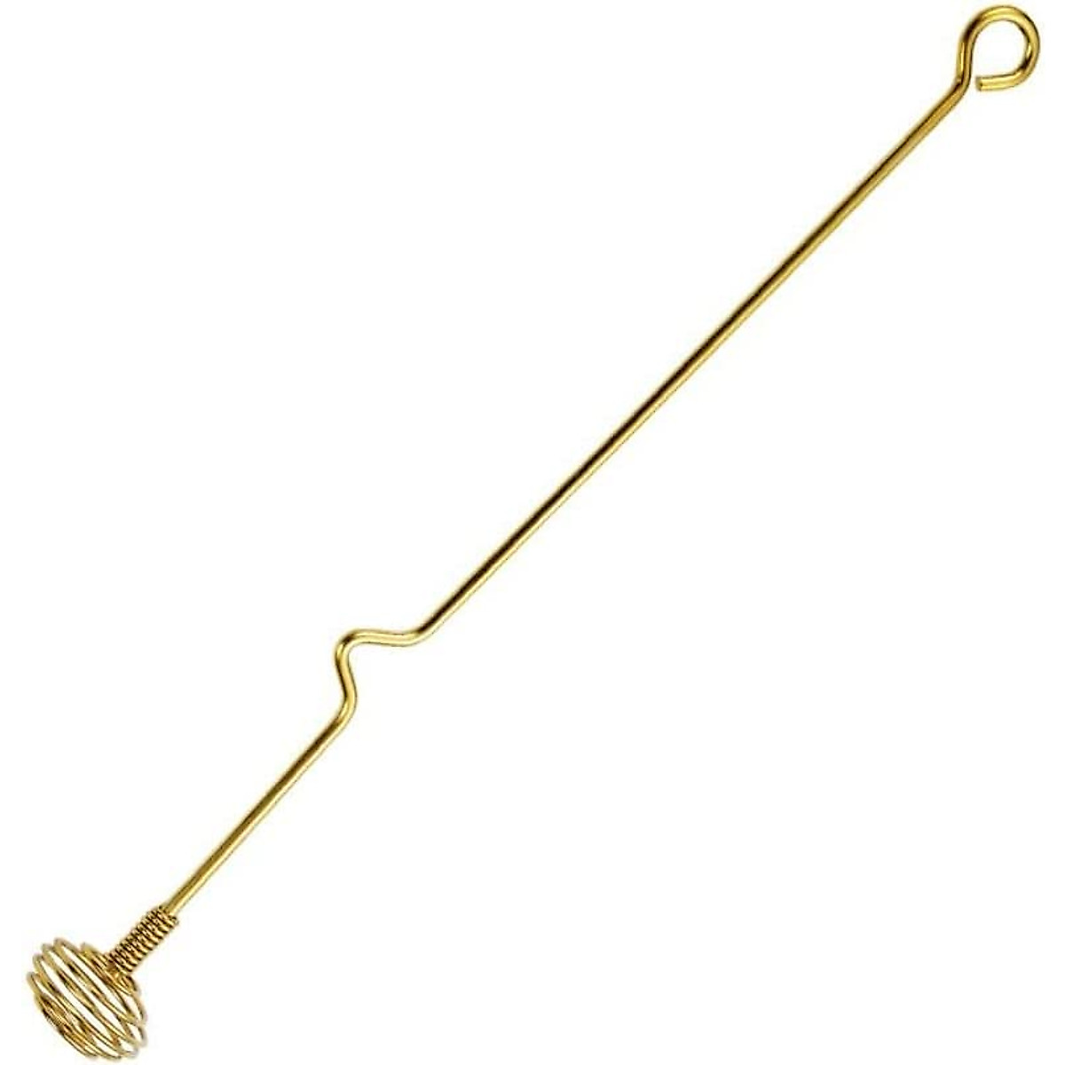 Htppzjr 1PC Honey and Syrup Dipper Stick Server, Stainless Steel Honey Stir Stick Coffee Stirrer, Honeycomb Stick Wand for Honey Pot Jar Container(Golden)