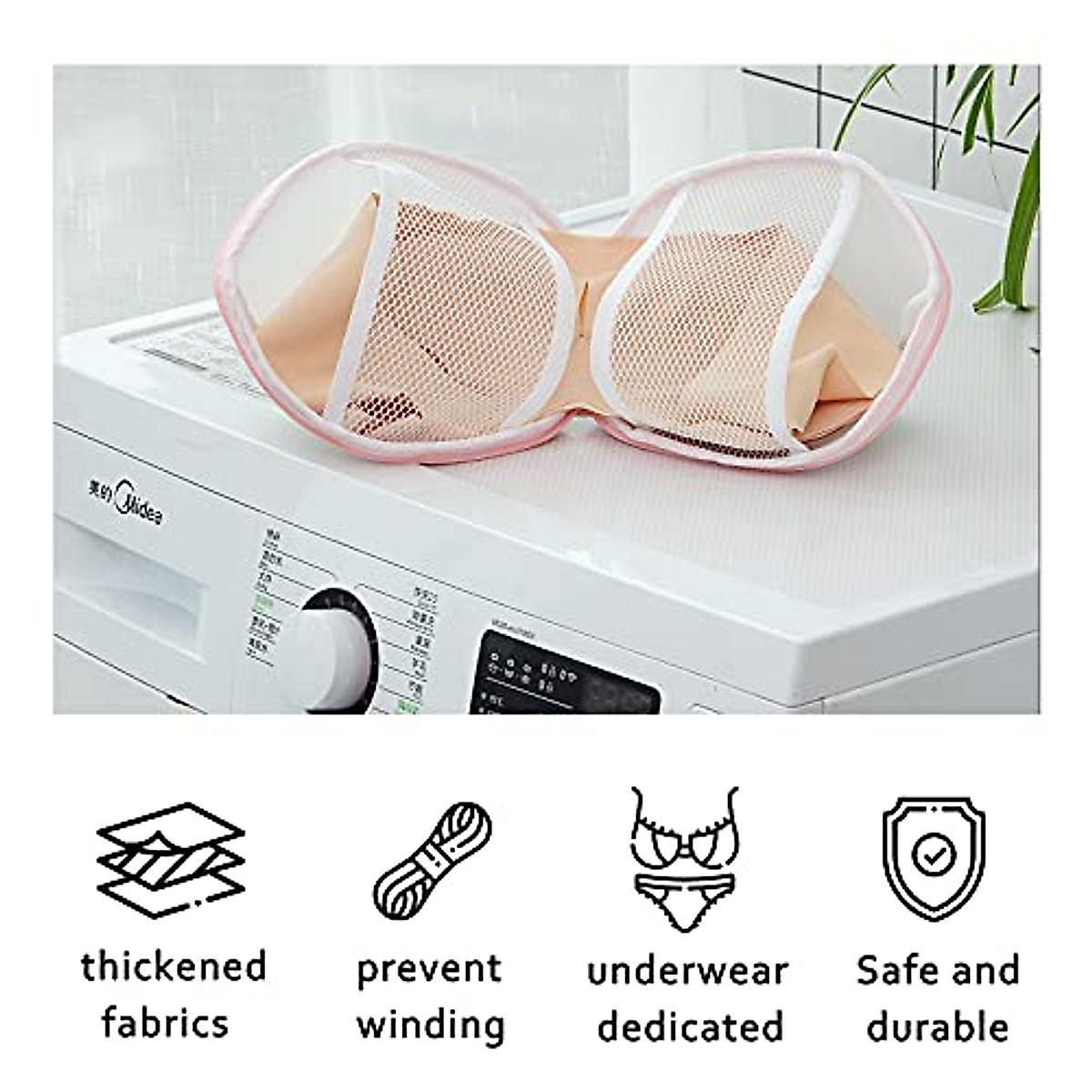 KATEI STORY Laundry Bag Bra Washing Bags Set Of 3 High Permeability Fine Mesh Bra Bag Reusable Bra Bags With Exclusive Lock To Prevent The Zipper From Shifting…