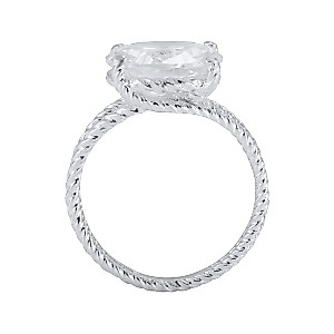 Silpada 'What a Stunner' Cubic Zirconia Ring in Sterling Silver, Size 8, Size 8