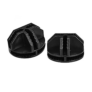 uxcell Plastic Wire Cube Connectors, 36x23mm Grid Buckle Clip for Storage Shelving Cabinet Organizer, Black, 20Pcs