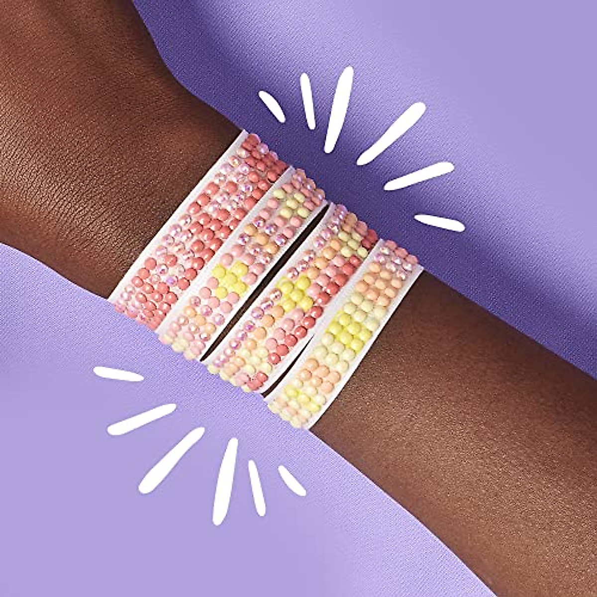 Blingle Bands DIY Gem Friendship Bracelet, 5 Band On The Go Starter Pod in 6 Piece CDU - Arts & Craft Activity for Ages 7 and Up