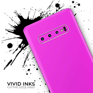 DesignSkinz Solid Hot Pink V2 Protective Vinyl Decal Wrap Skin Cover Compatible with The Samsung Galaxy S20 (Screen Trim & Back Glass Skin)