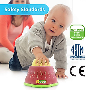 BEST LEARNING Whack and Learn Mole - Educational Interactive Light-Up Toy for Infants Babies Toddlers for 6 Month and up - First Baby Boy or Baby Girl Birthday Gift