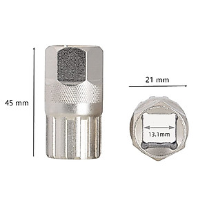 JLEivvi 1 Pcs Bicycle Freewheel Remover, Mountain Bicycle Lockring Removal Tool Lengthen Sleeve for 6,7,8,9,10,11Speed Freewheel