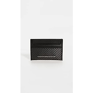 TUMI Men's Slim Card Case, Carbon, Black, One Size