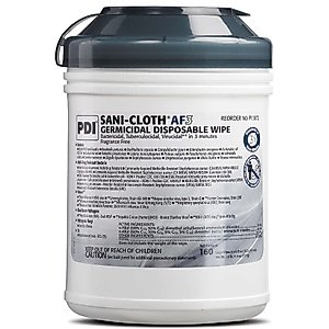 PDI Healthcare P13872 SANI-Cloth AF3 Germicidal Disposable Wipe, Large, 6" x 6.75" Size (Pack of 1920)