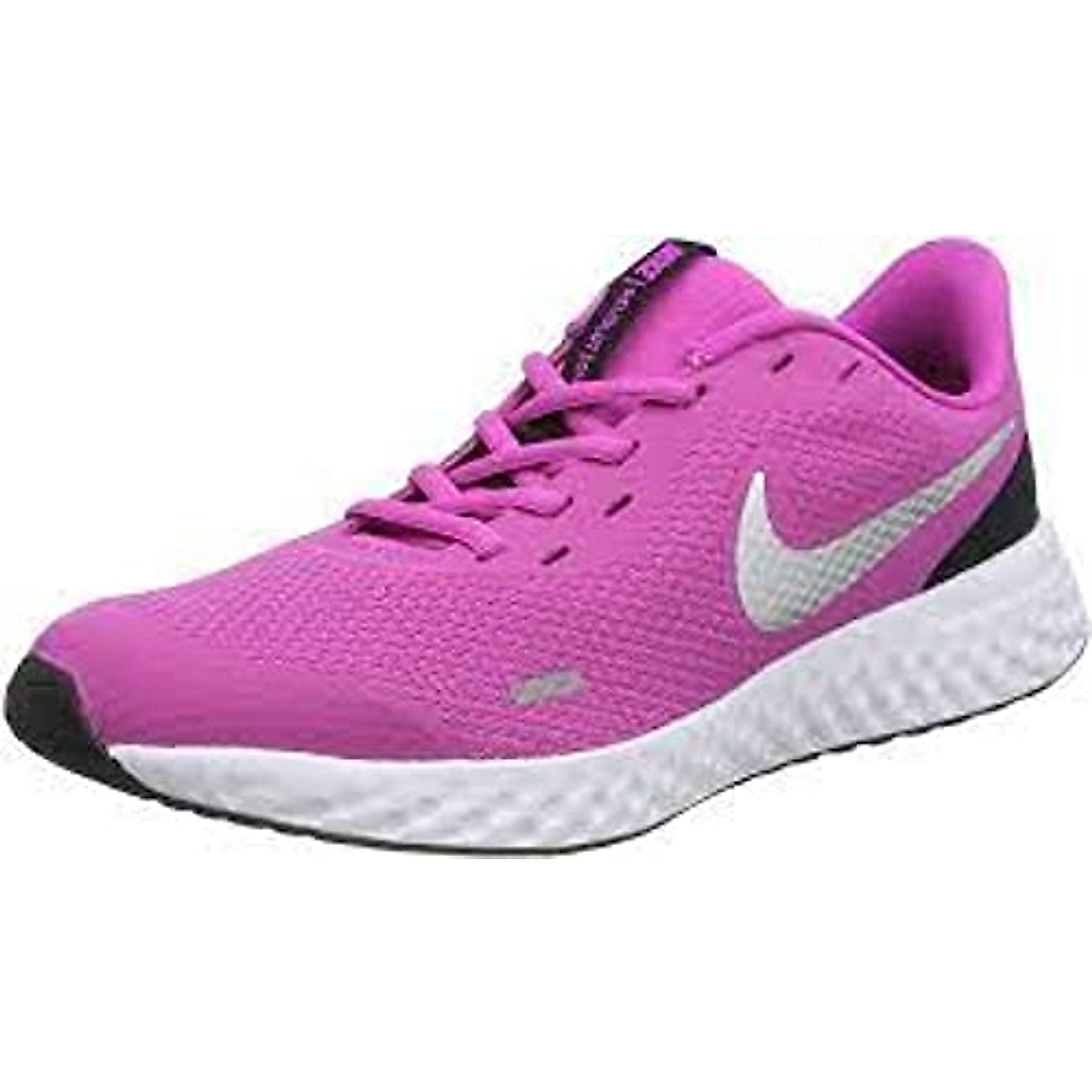 Nike Unisex-Kid's Star Runner 2 Grade School Running Shoe, Active Fuchsia/Metallic Silver-Black-White, 5Y Regular US Big Kid
