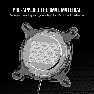 CORSAIR Hydro X Series XC7 RGB PRO CPU Water Block - Intel® LGA 1700, 1200, 115X - AMD Socket AM4, AM5 - Nickel-Plated Copper Cold Plate - Black- More Than 110 Micro-Cooling Fins - 16 Vivid RGB LEDs